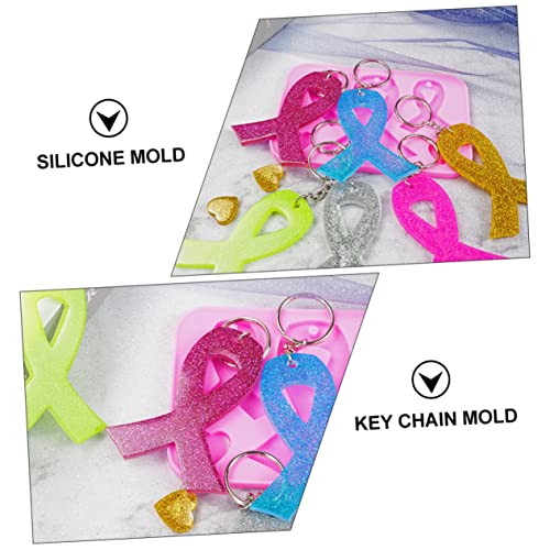 COHEALI 11pcs Bow Mold Earring Kit Soap Mold De para Gelatinas Key Chain Resin Keychain Molds Ribbon Key Chain Mold Keychain Mold Kit Ribbon Shape Mold Rosy Crystal Epoxy