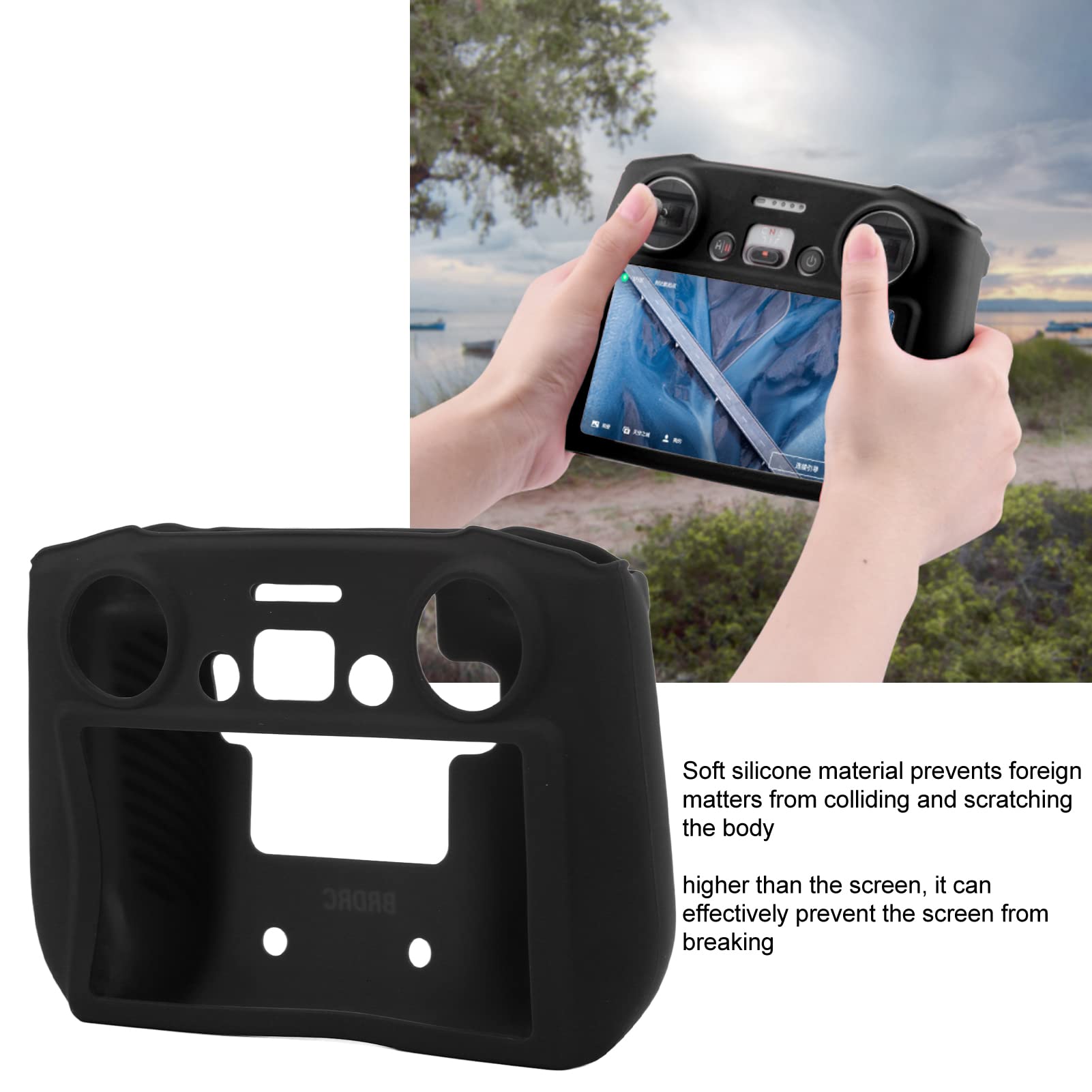 Drone Controller Cover, Durable Soft Protective Cover for Remote Controller Prevent Remote Controller Slip Black