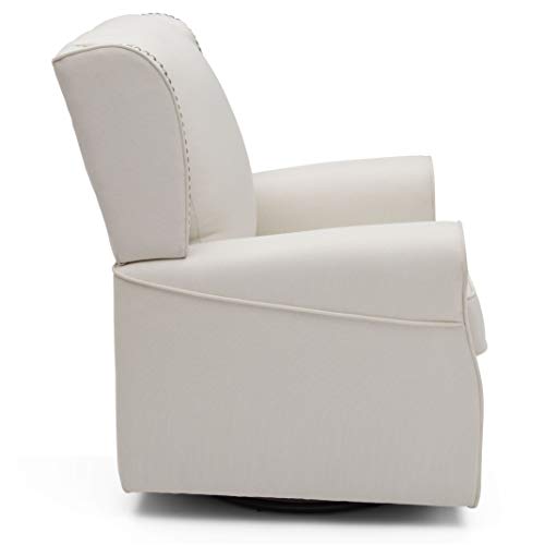 Delta Children Middleton Upholstered Glider Swivel Rocker Chair, Cream