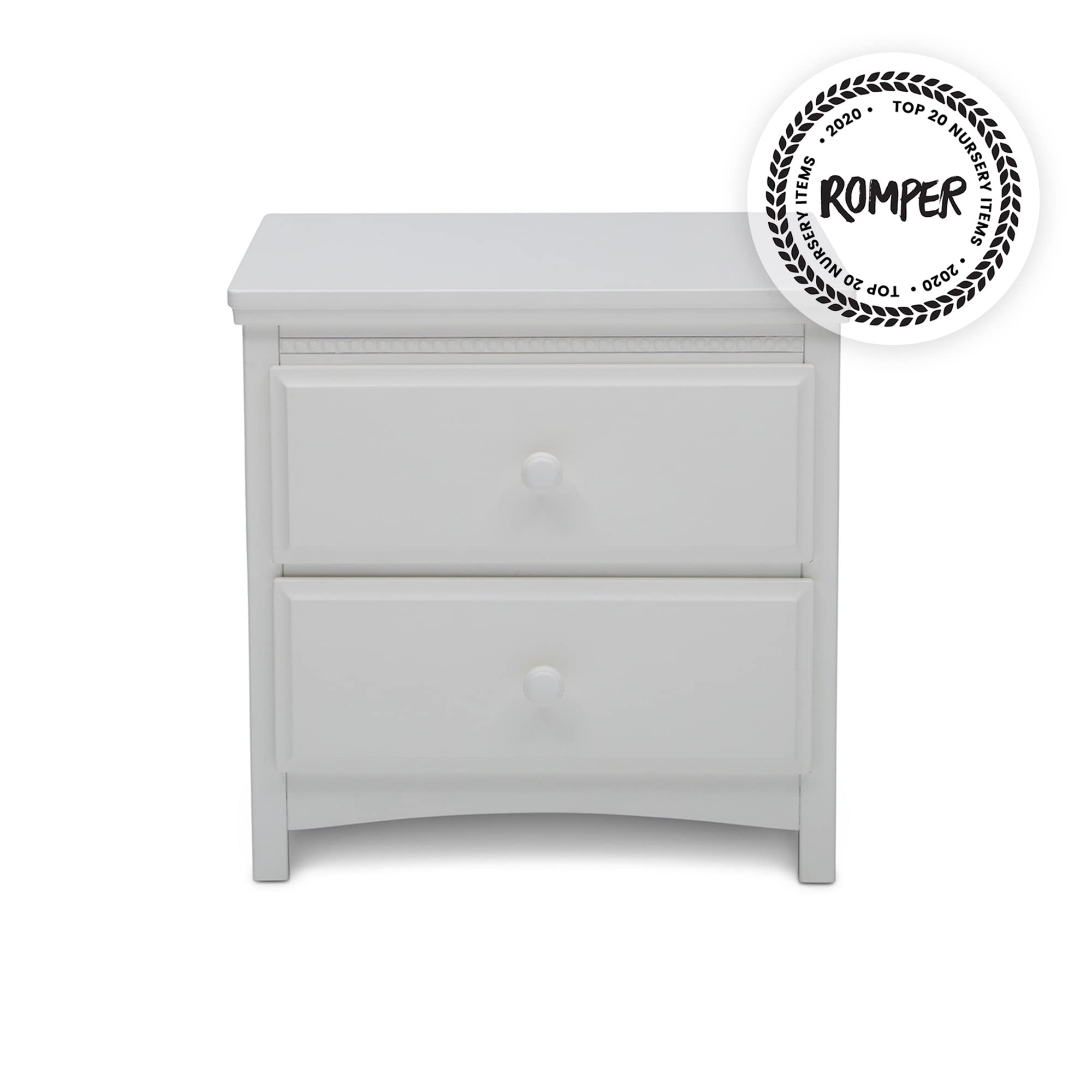 Delta Children Emerson Nightstand, Greenguard Gold Certified, Bianca White