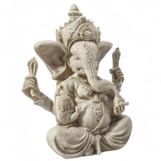 rosenice Elephant Statue Sculpture Sandstone Ganesha Buddha Handmade Figurine