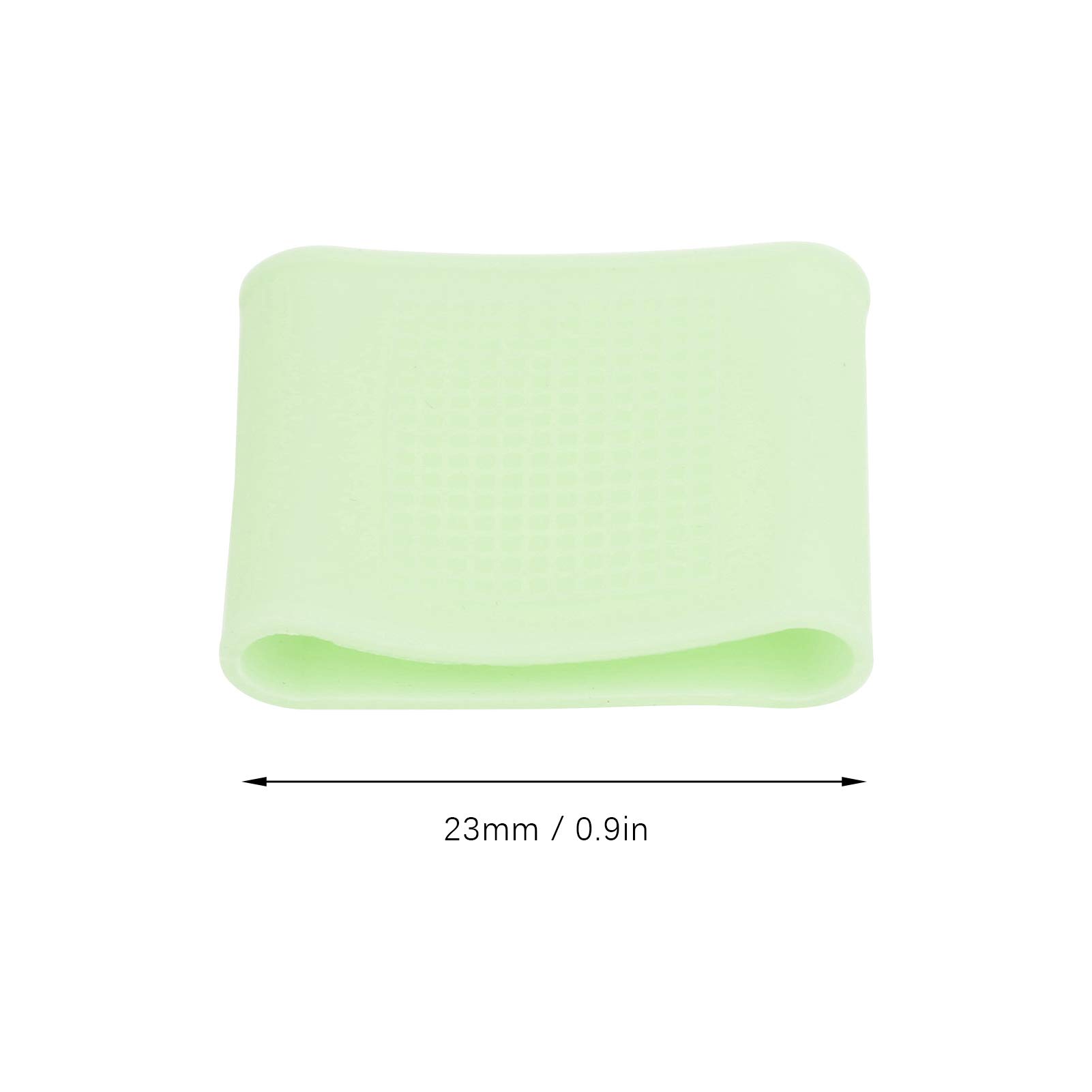 Dilwe 5pcs Finger Sleeve, Rubber Nonslip Golf Finger Sleeve Golf Accessory Specially Designed to Reduce Finger Injuries(Ladies-Light Green)