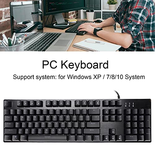 GOSHYDA Mechanical Gaming Keyboard,Durable 104 Key K550 RGB USB Mechanical Green Shaft Keyboard with Color Mixed Button Backlight,for Win System