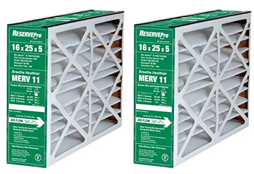 ReservePro 16x25x5 # 4511 furnace filter, Actual Size:15 5/8" x 24 3/16" x 4 15/16" Case of 2 Filters.