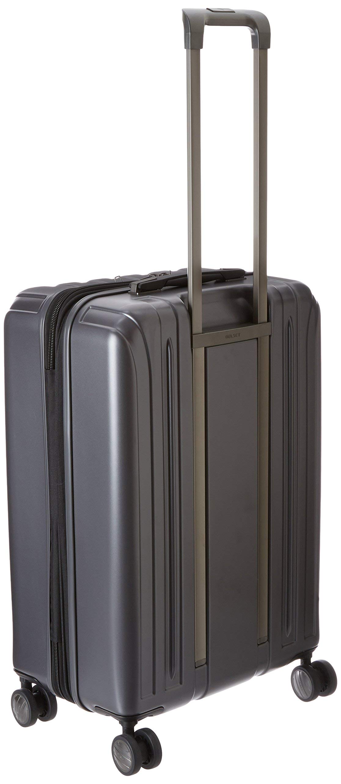 DELSEY Paris Titanium Hardside Expandable Luggage with Spinner Wheels, Graphite, Checked-Medium 25 Inch