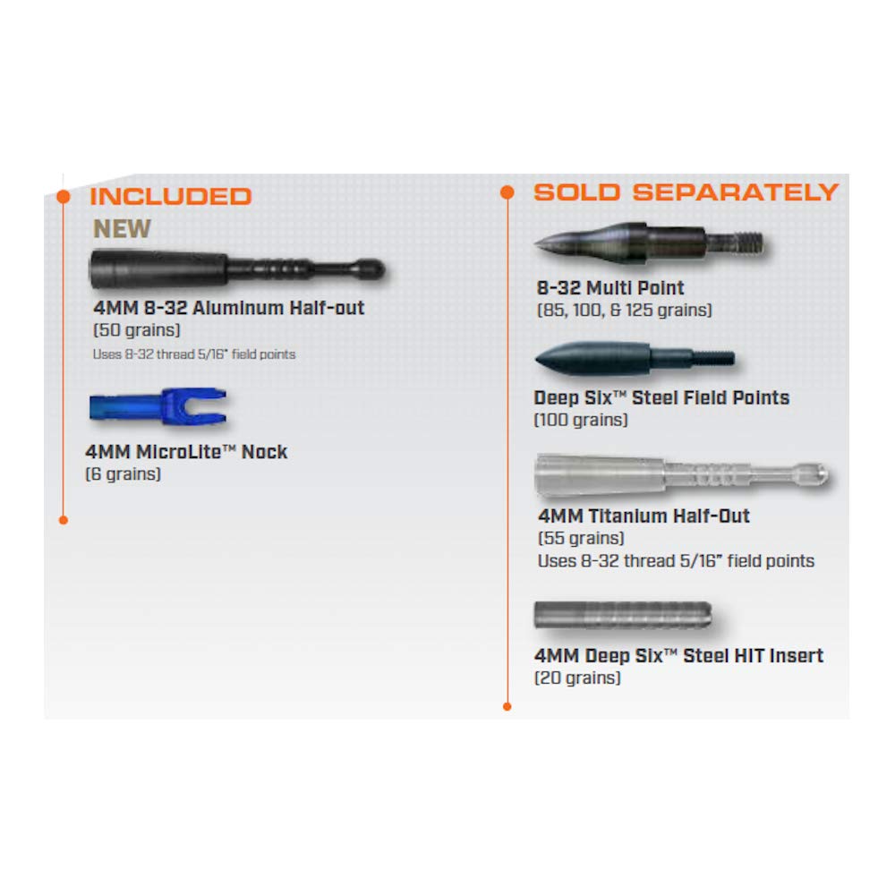Easton Archery Axis 4MM 300-2 inch Vanes Arrows- 1/2 Dozen-630122, LONG RANGE (.003) 2 inch BLAZER VANES
