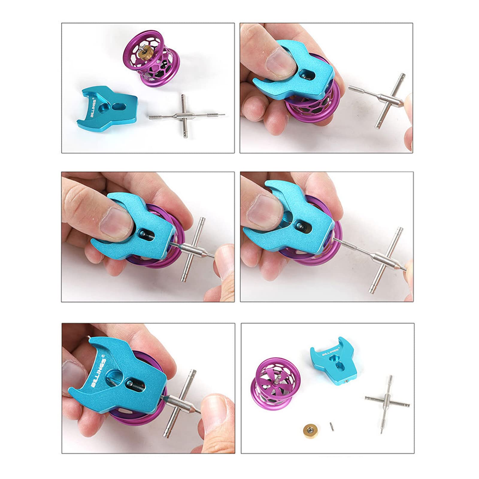 DYNWAVE DIY Fishing Reel Matertial Repair Kits Remove Conversion Accessories, Multicolor, 22.5x14x2.5cm