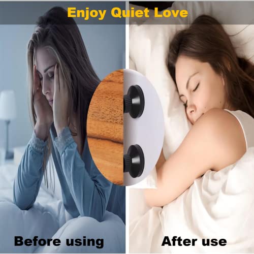 Qbily Adjustable Bed Headboard Stoppers 2 Pack - No Punching Required Headboard Stoppers for Wall Bed Stoppers for Headboard Shockproof Tool, Black (1.65β~ 3.55β)