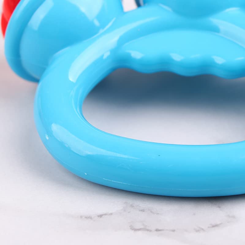 Fublazeze 1Pc Plastic Infant Comfort Rattle 0-3 Years Old Ringing Three-Headed Bell Color Baby Hand Grabbing Rattle