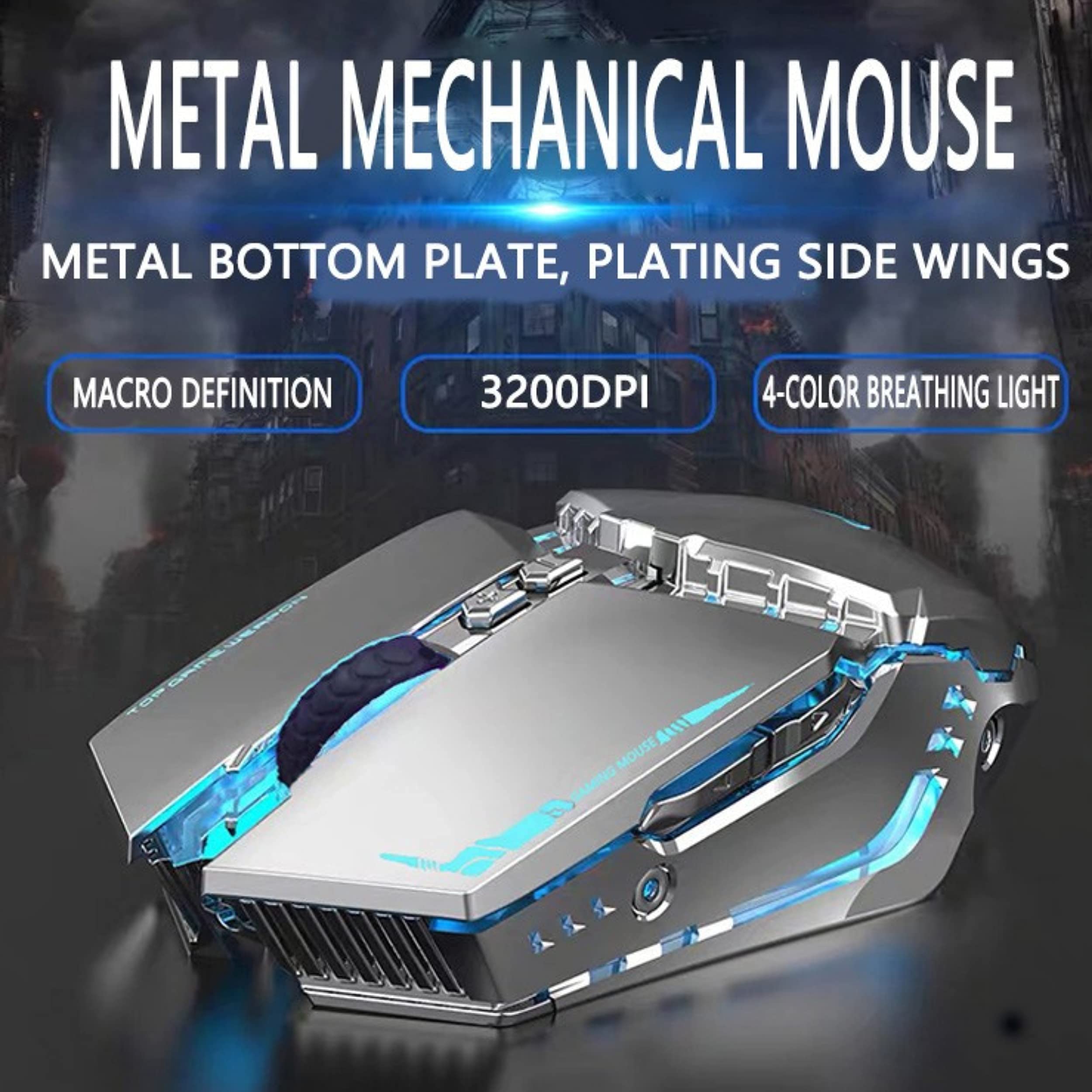 Deluna Products, 7D Wired Gaming Mouse 7 Key Macro Programming DPI: 1200-1600-2400-3200 Highly Sensitive With Classic Look: PC Gaming Mice Gaming Mouse Perfect For The Serious Mouse Gamer
