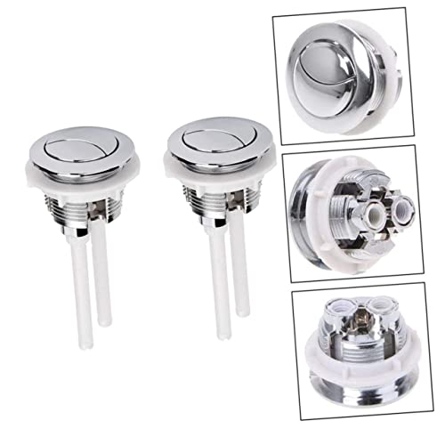 Housoutil 2pcs Toilet Flush Switch Two Button Toilet Bathroom Accessory Toilet Accessories One-piece Toilets Household Toilet Switch Water Tank Accessory Bathroom Toilet Switch Flush Valve