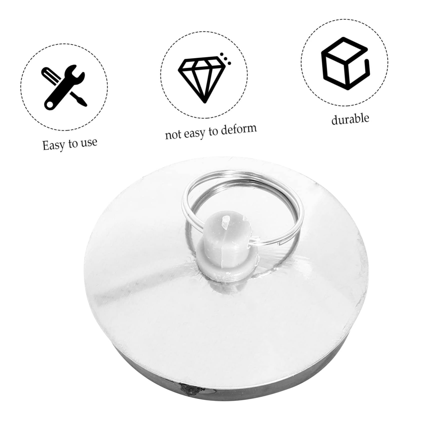 jojofuny 21 Pcs Sink Stopper Hard Case with Foam Kitchen Hole Cover Bathtub Stopper Bath Tub Drain Plug Roofing Torch Kitchen Drains Stopper Bathtub Plug Wooden Barrel Stainless Steel