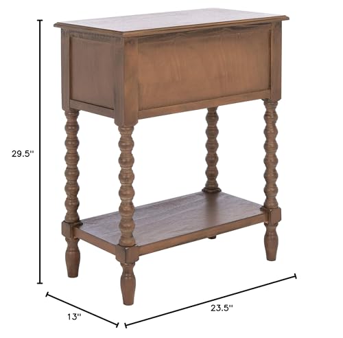 SAFAVIEH Home Collection Athena Brown 3-Drawer Console Table