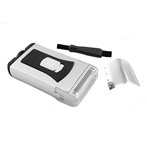 Men’s Foil Travel Shaver Tongtletech Electric Beard Razor Reciprocating Mini Washable Wet/Dry Hair Trimmer(Battery Operated)