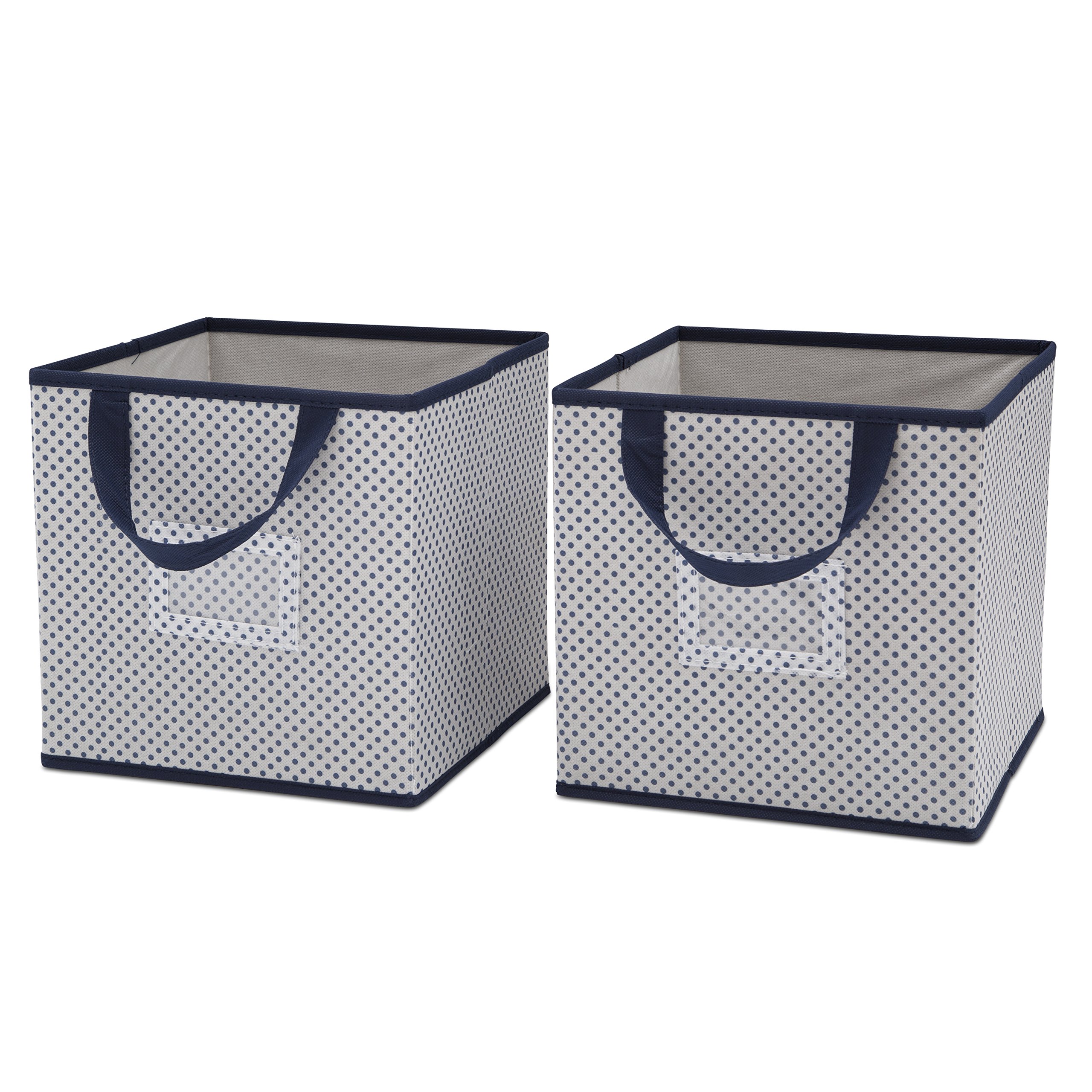 Delta Children 12 Piece Foldable Storage Cubes/Bins, Navy