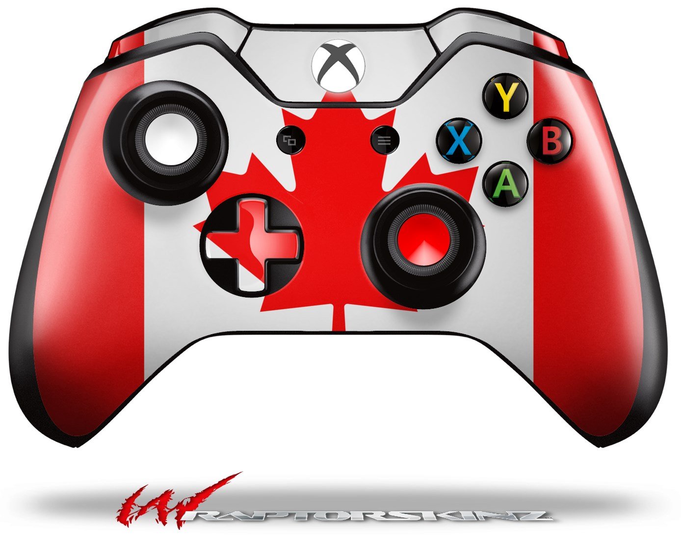 WraptorSkinz Decal Style Vinyl Skin Wrap compatible with XBOX One Original Wireless Controller Canadian Canada Flag - (CONTROLLER NOT INCLUDED)