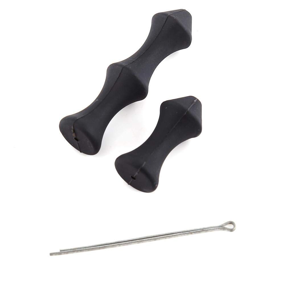 Dioche Bowstring Finger Saver, Archery Silicone Finger Guard Quickshot Guard Recurve Bow Shooting Hunting Protective Tools (2pcs)(Black)