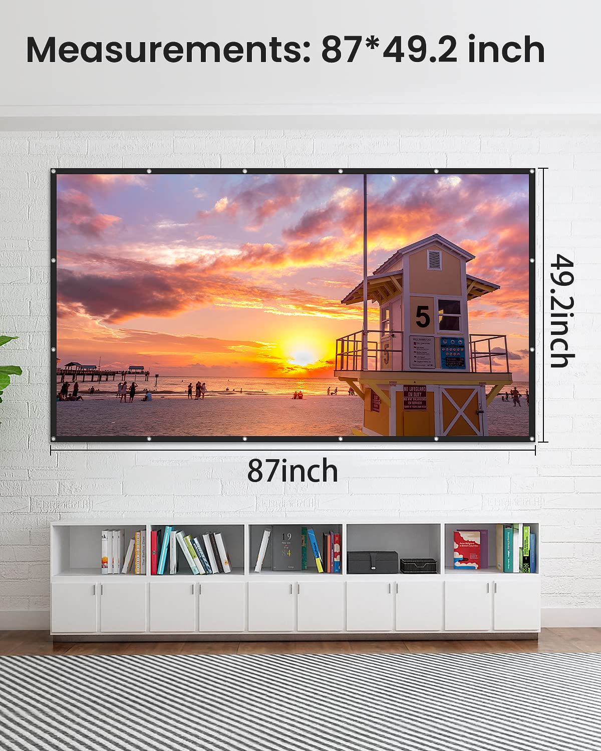 ETOE E3 Pro Projector White with 100'' Screen