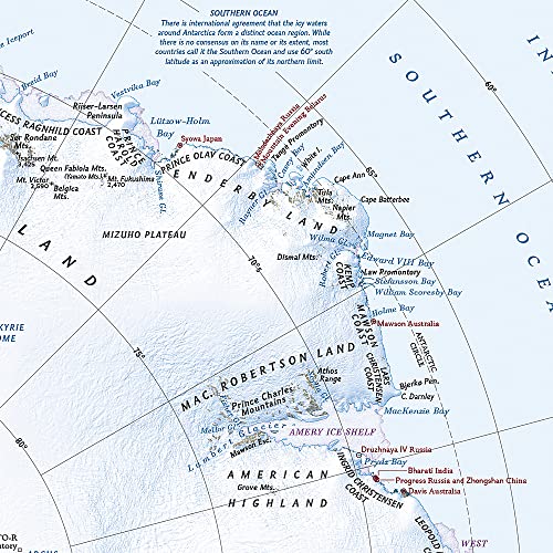 National Geographic South America and Antarctica Map (folded with flags and facts) (National Geographic Reference Map)