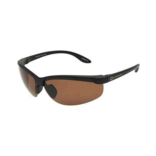 Dioptics Solar Comfort Laube Sport Sunglasses Polarized Wrap, Black, 54 mm