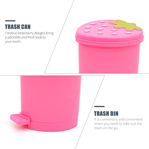 NUOBESTY Mini Desktop Wastebasket Mini Trash Can Tabletop Trash Can Small Garbage Bin with Lid Small