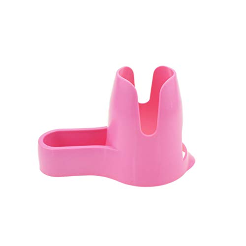 Hemobllo Pet Feeder Hamster Hanging Water Bottle Pet Dispenser with Base Hut Pet Auto Dispenser for Dwarf Ferrets Rabbits Hamster Mouse Rat Hedgehog and Other Small Animals (125ML, Pink)