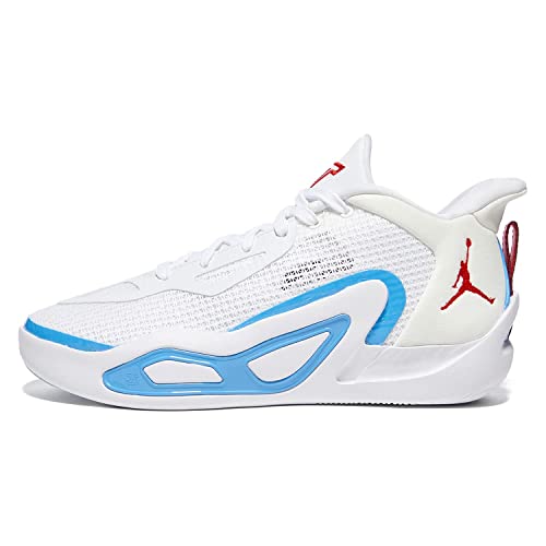 Jordan Boy's Jordan Tatum 1 (Big Kid) White/University Red/University Blue 4 Big Kid M