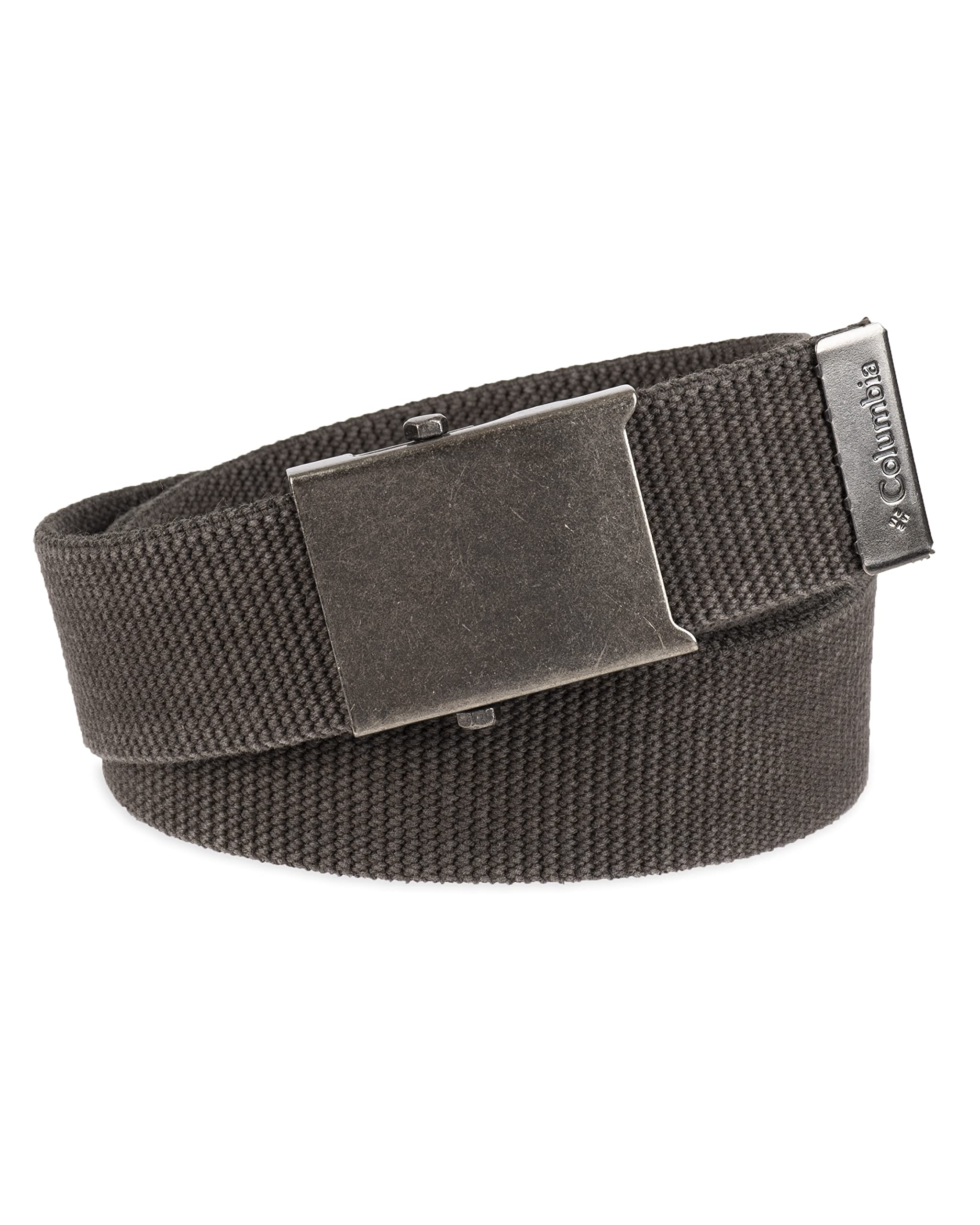 Columbia Unisex-adult Military Web Belt-Adjustable One Size Cotton Strap and Metal Plaque Buckle