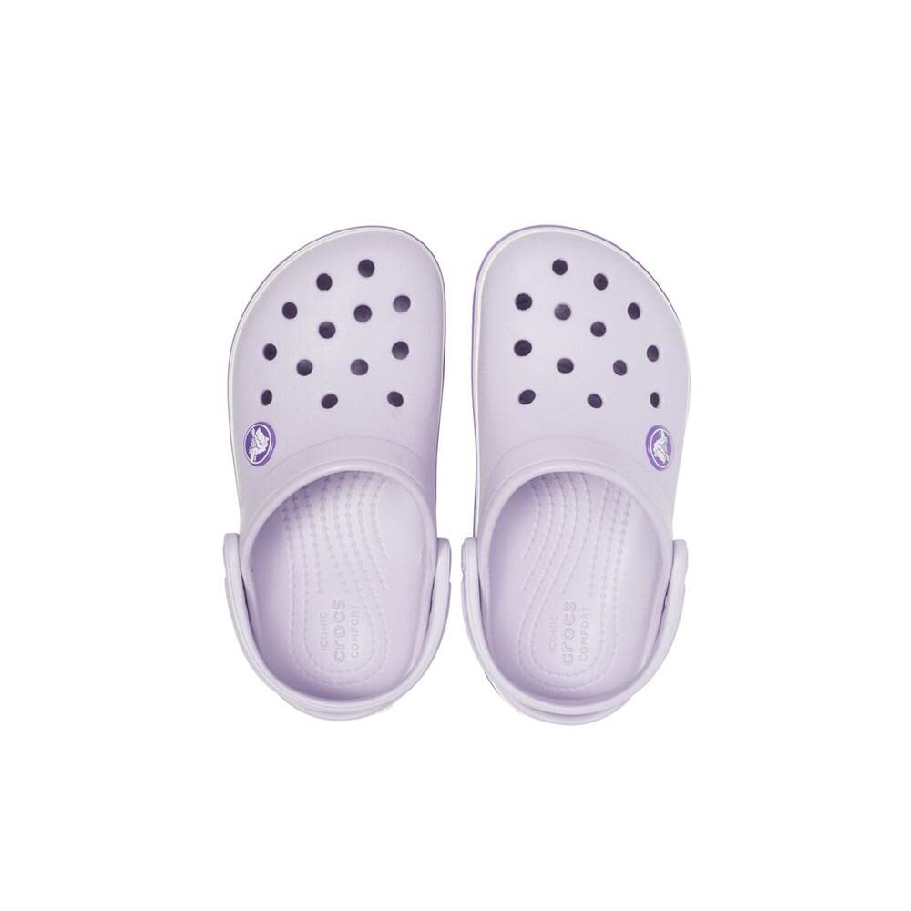 Crocs Kids' Crocband Clog , Lavender/Neon Purple, 9 Toddler