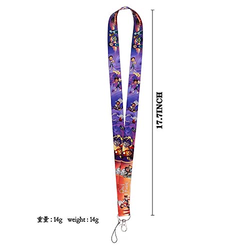 Owl House Lanyard Cartoon Lanyards for Id Badges Neck Lanyard for Keychain Key Rings Halloween Carnival Gift Purple