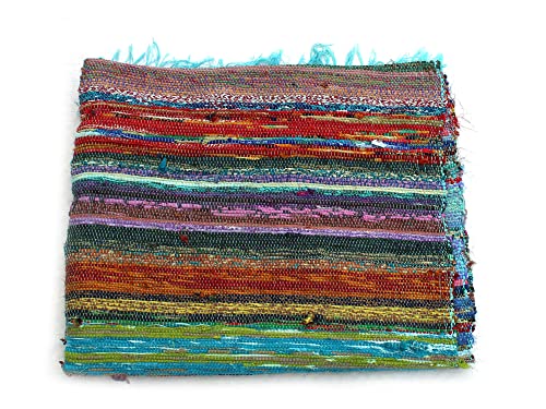 Handmade Braided Chindi Rug, Rag Rug, Area Rug, Carpet Rug, 3x5 Foot, 4x6 Foot, 5x7 Foot, Multi Color Rug (3x5 Ft (36x60 Inch))