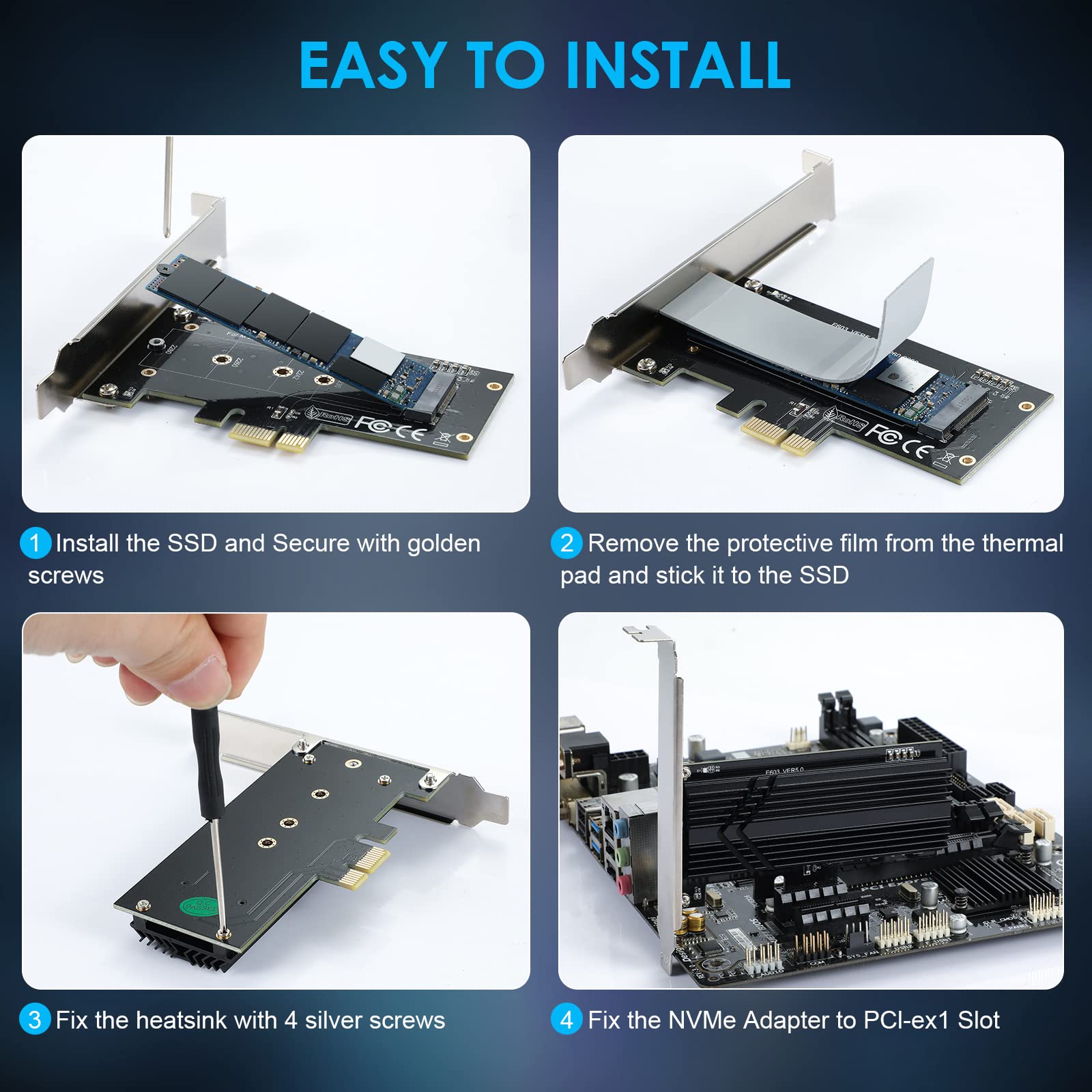 FUQUXSTR PCIE SATA Card, 2 Port SATA III 6 Gb/s Controller Expansion Card, Includes Low Profile Bracket and 2 SATA Cable, Support SSD and HDD, Non Raid, Plug and Play on Windows, MAC OS, Linux Syste