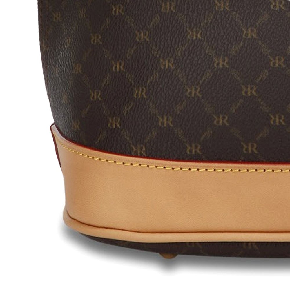 Rioni Designer Handbags & Luggage Signature Brown Dome Handle Bag
