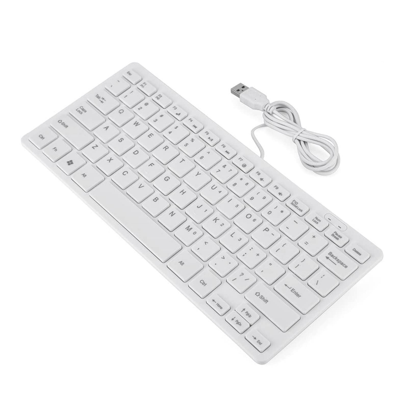 Gaming Keyboard, Wired Ultra-Thin Ergonomic Computer Keyboard, USB keypad, 78 Keys, Suitable for Desktop/Laptop/PC/Game Players, Plug and Play and Waterproof