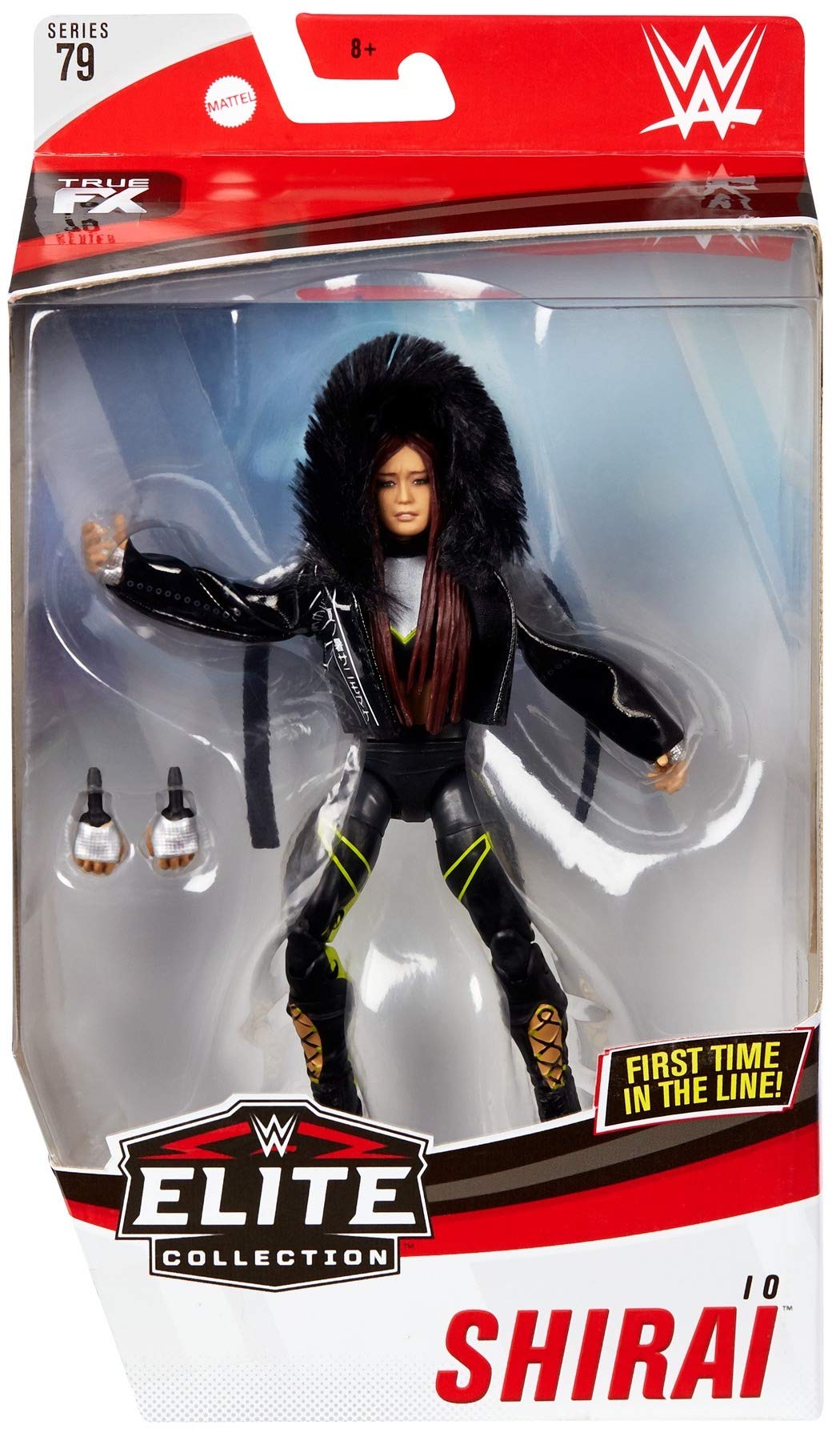 WWE Lo Shira Elite Series #79 Deluxe Action Figure with Realistic Facial Detailing, Iconic Ring Gear & Accessories
