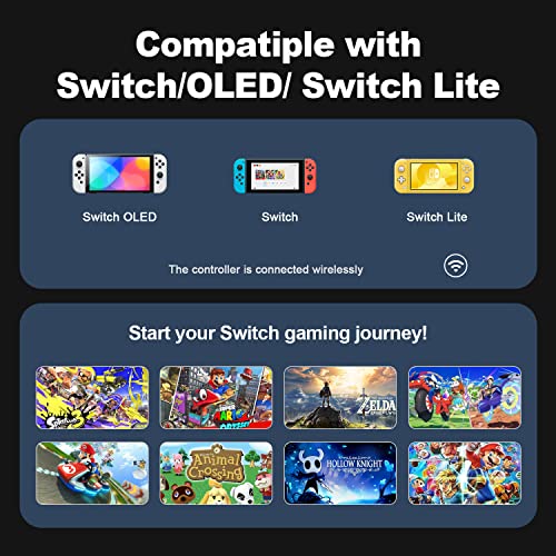 Joycon Controller for Switch,Wireless Game Switch Controller Support Motion Control/Dual Vibration（PB）