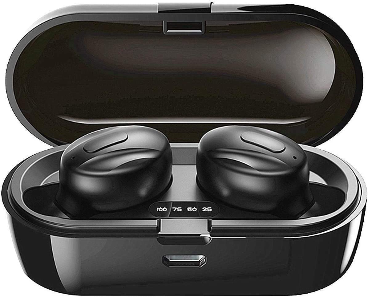 Hoseili 2023 new editionBluetooth Headphones.Bluetooth 5.0 Wireless Earphones in-Ear Stereo Sound Microphone Mini Wireless Earbuds with Headphones and Portable Charging Case for iOS Android PC. XG11
