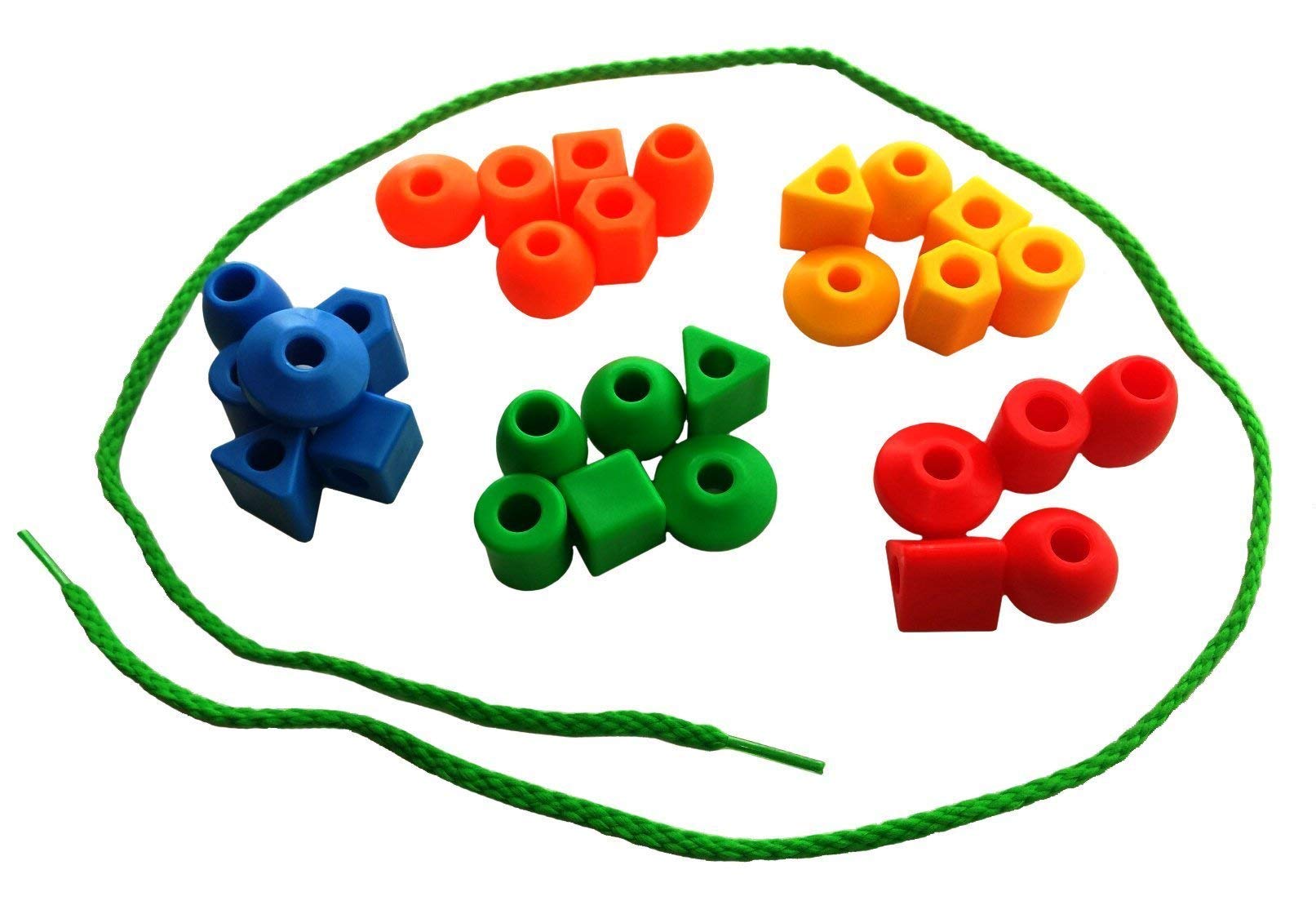 Skoolzy Fine Motor Skills Toys for Kids - Preschool Lacing Beads and Pegboard with Pattern Cards - Montessori Occupational Therapy Games for Kids