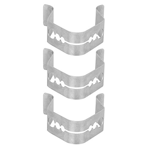 Miskall Grill Thermometer Probe Clip Holder, 3Pcs Kitchen BBQ Grill Accessory Stainless Steel 3-Holes Barbecue Probe Fixing Clip Holders