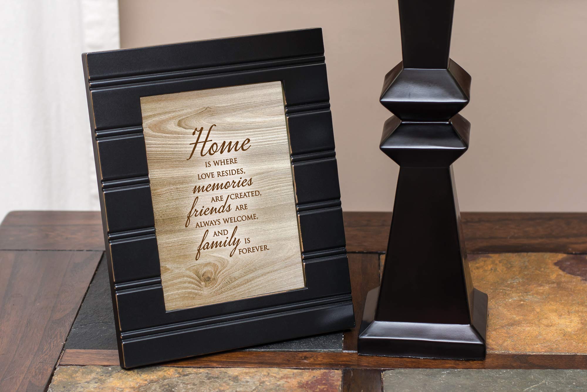 Cottage Garden Home Is Where Love Resides Black Beaded Board 5 x 7 Table Top and Wall Photo Frame