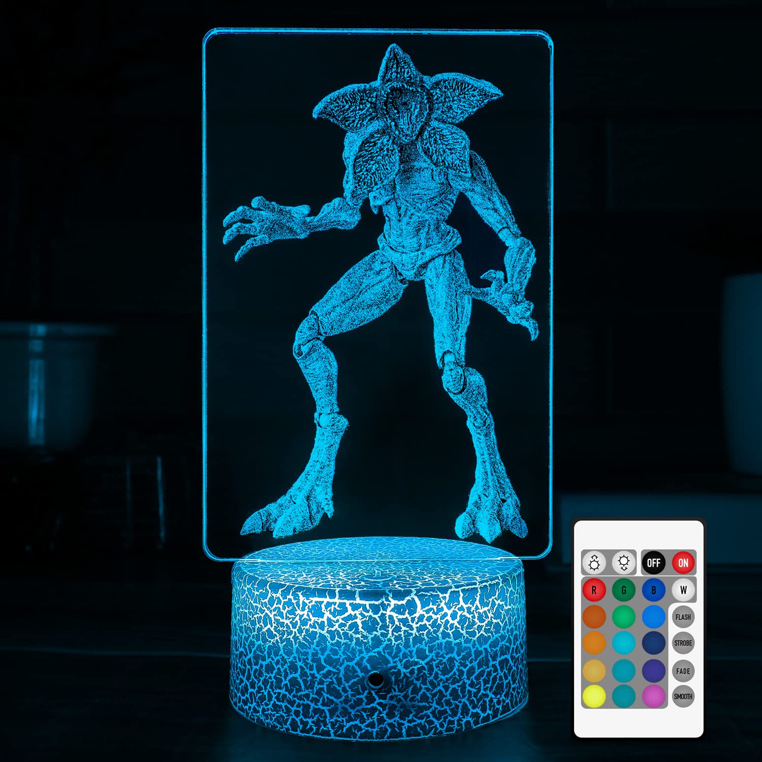 golioklsy 3D Night Light, with Remote & Smart Touch 7 Colors + 16 Colors Changing Opreated Dimmable,Multi Color Changing Night Light Table Lamp ,The Best Toy Gifts for Kids