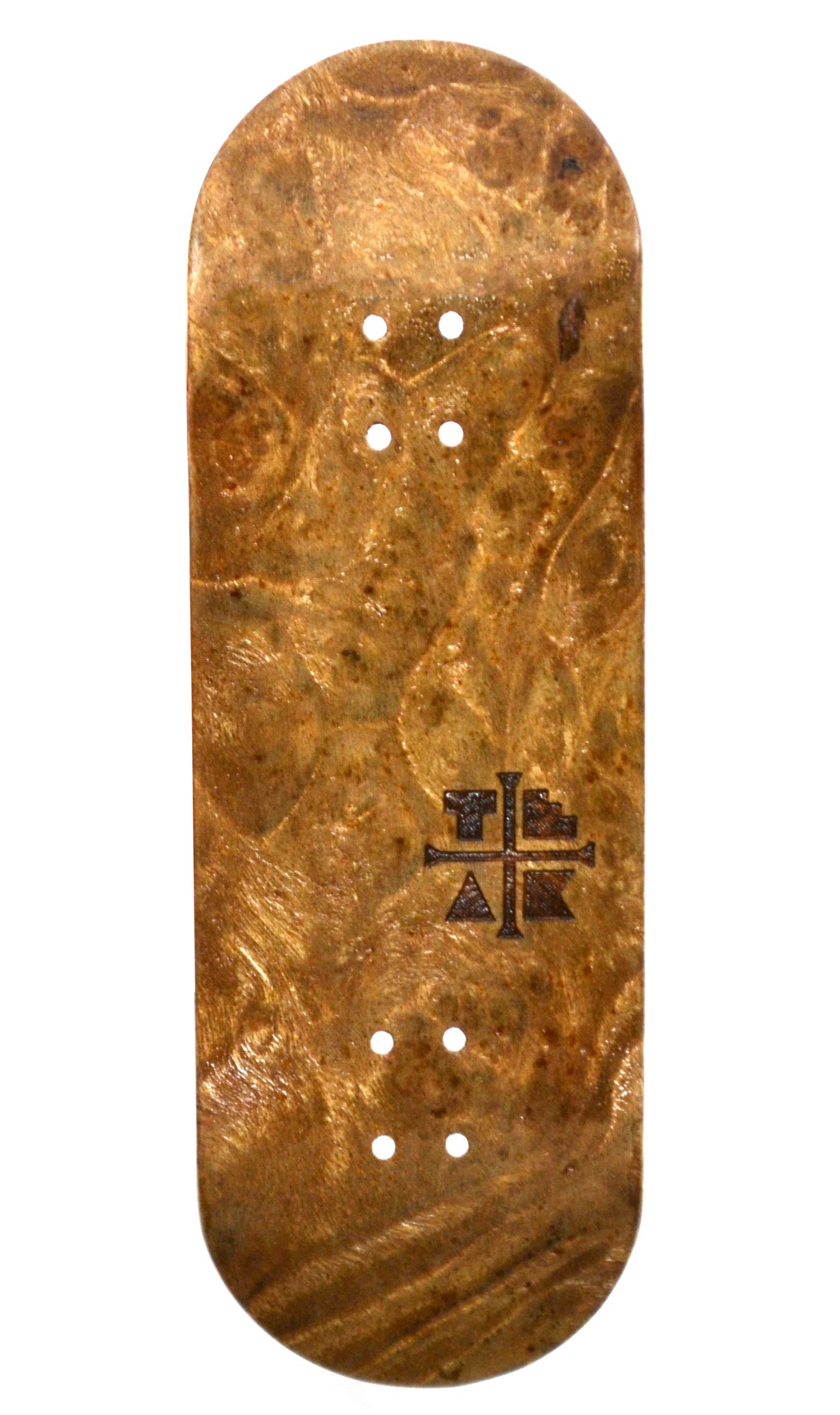 Prolific Wooden Fingerboard Deck, The Graham Cracker - 32mm x 97mm - Handmade, Pro Shape & Size - Five Plies of Wood Veneer - Includes Prolific Foam Tape - Teak Tuning