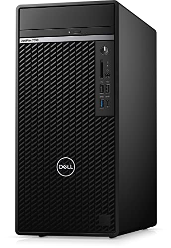 Dell Optiplex 7090 Tower Desktop Computer (Intel i7-11700 8-Core 2.50GHz, 32GB RAM, 1TB PCIe SSD + 6TB HDD (3.5), Intel UHD 750, RJ-45, DVD-RW, USB 3.2, 2 Display Port, Black, Win 10 Pro)