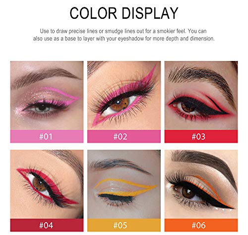 Eye Shadow Pencil, Natural Matte Long Lasting Metallic Eyeliner Pencil Glitter Eyeliner for Women Eye&Lip Liner Professional Waterproof Retractable Eye Makeup Gel Eyeliner Colorful Eyeliner(3)