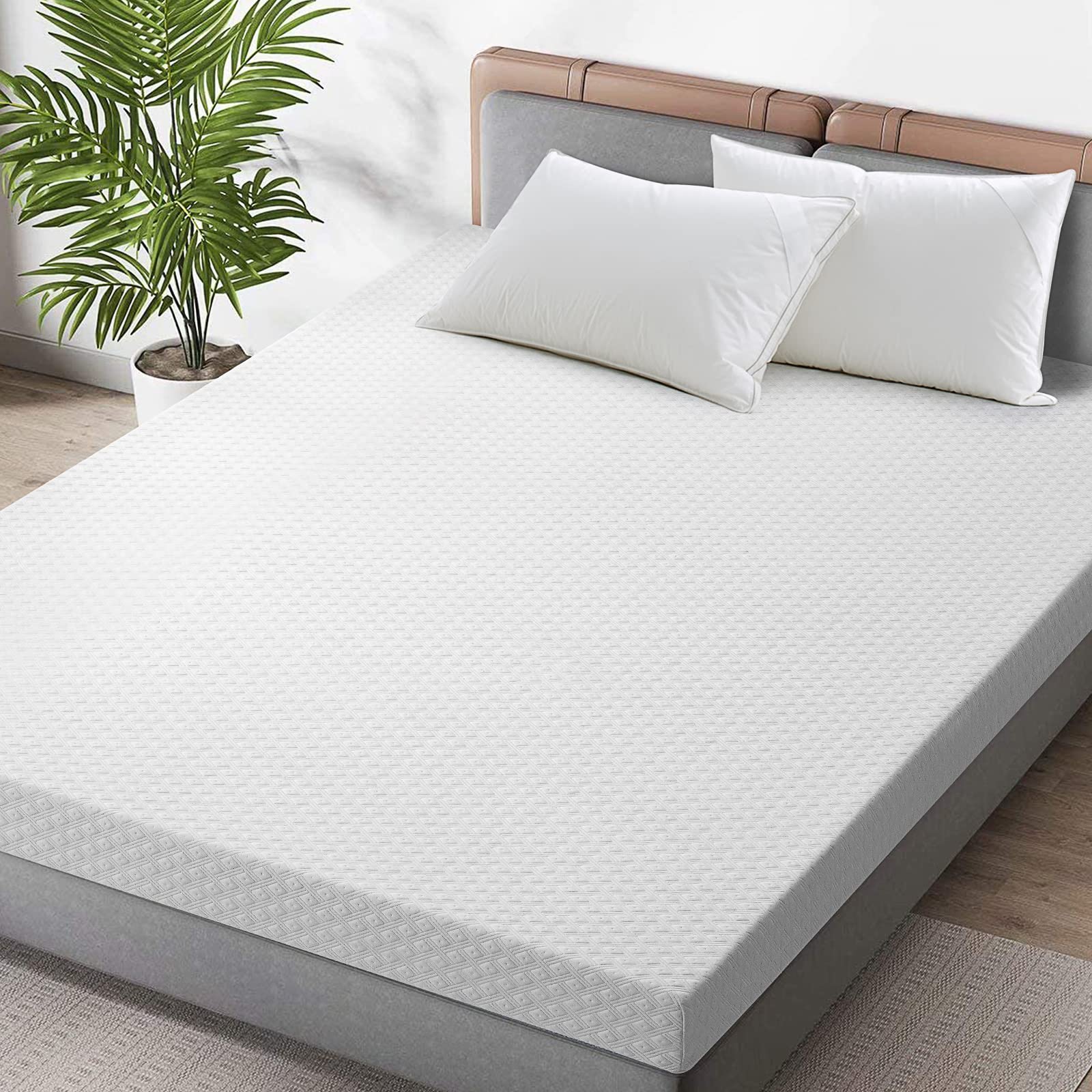 CottonHouse Cool Gel 3 Inch Memory Foam Mattress Topper King Size,Aviation Grade Material,Removable Soft Cover, Comfort Body Support & Pressure Relief