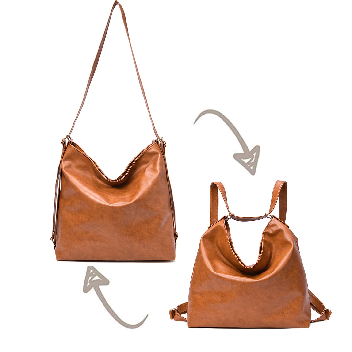 Crossbody Bags for Women - Leather Small Backpack Purse Shoulder Bag