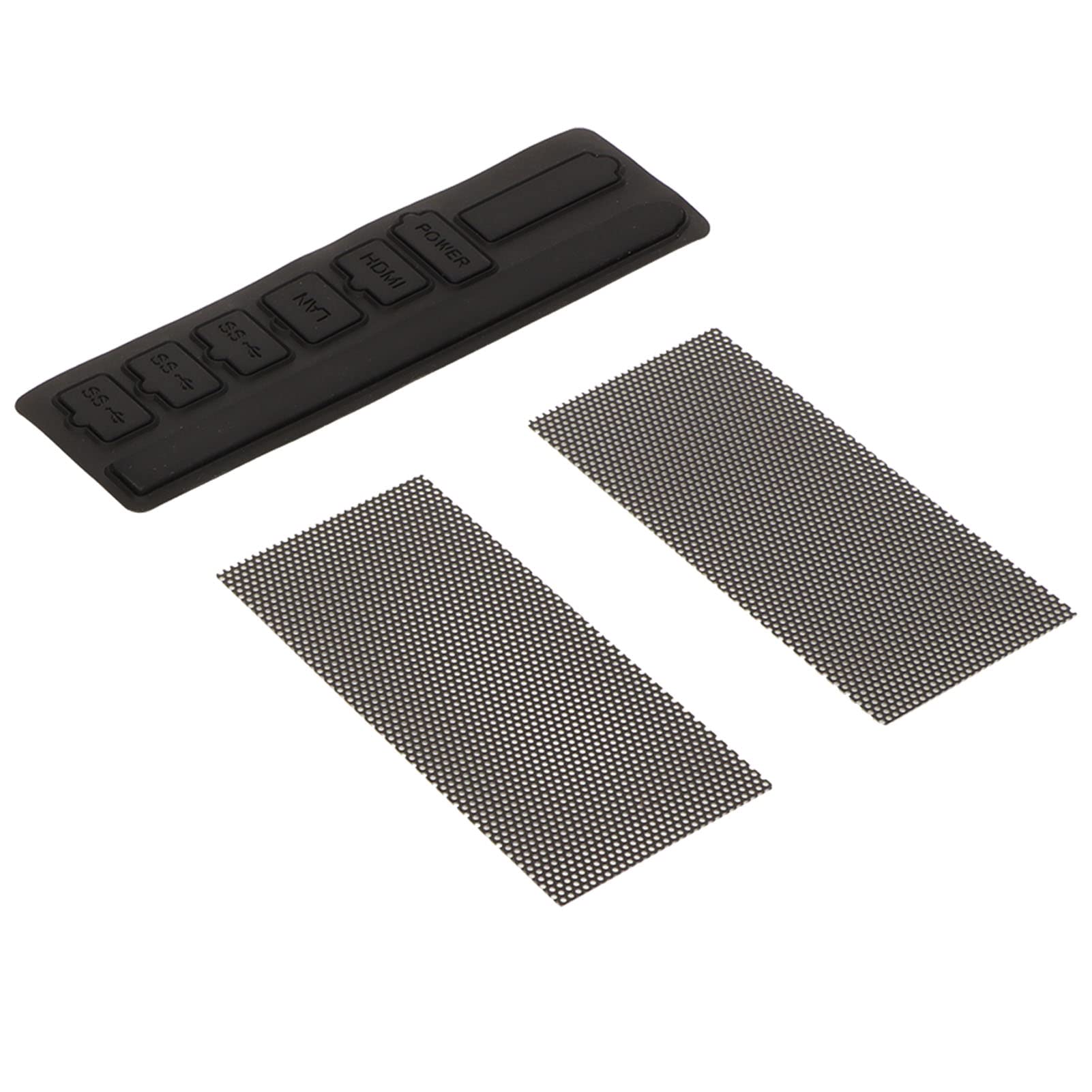 Dust Filter, Replacement Dust Filter for Xbox Series X, 8 Dust Plugs, 4 PVC Meshs Set, Vented Dust Cover Mesh Filter for Game Consoles