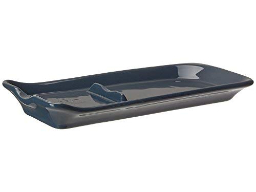 Emile Henry Made In France Blue Flame Ridged Spoon Rest