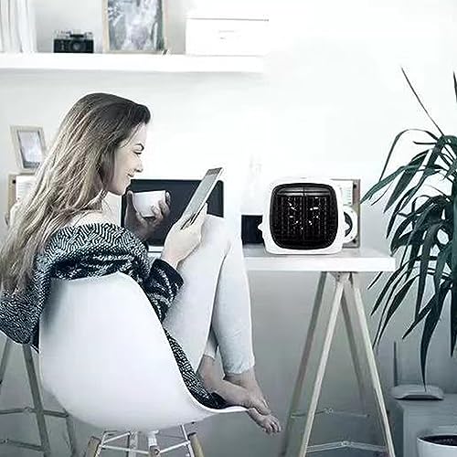 Portable Air Conditioners Fan for Desk, Personal Mini AC Quiet Air Cooler, 6-8 Hours Cool Desktop Cooling Fan, 3 Speeds Small Mobile Misting Fan for Home Office Work Outdoor