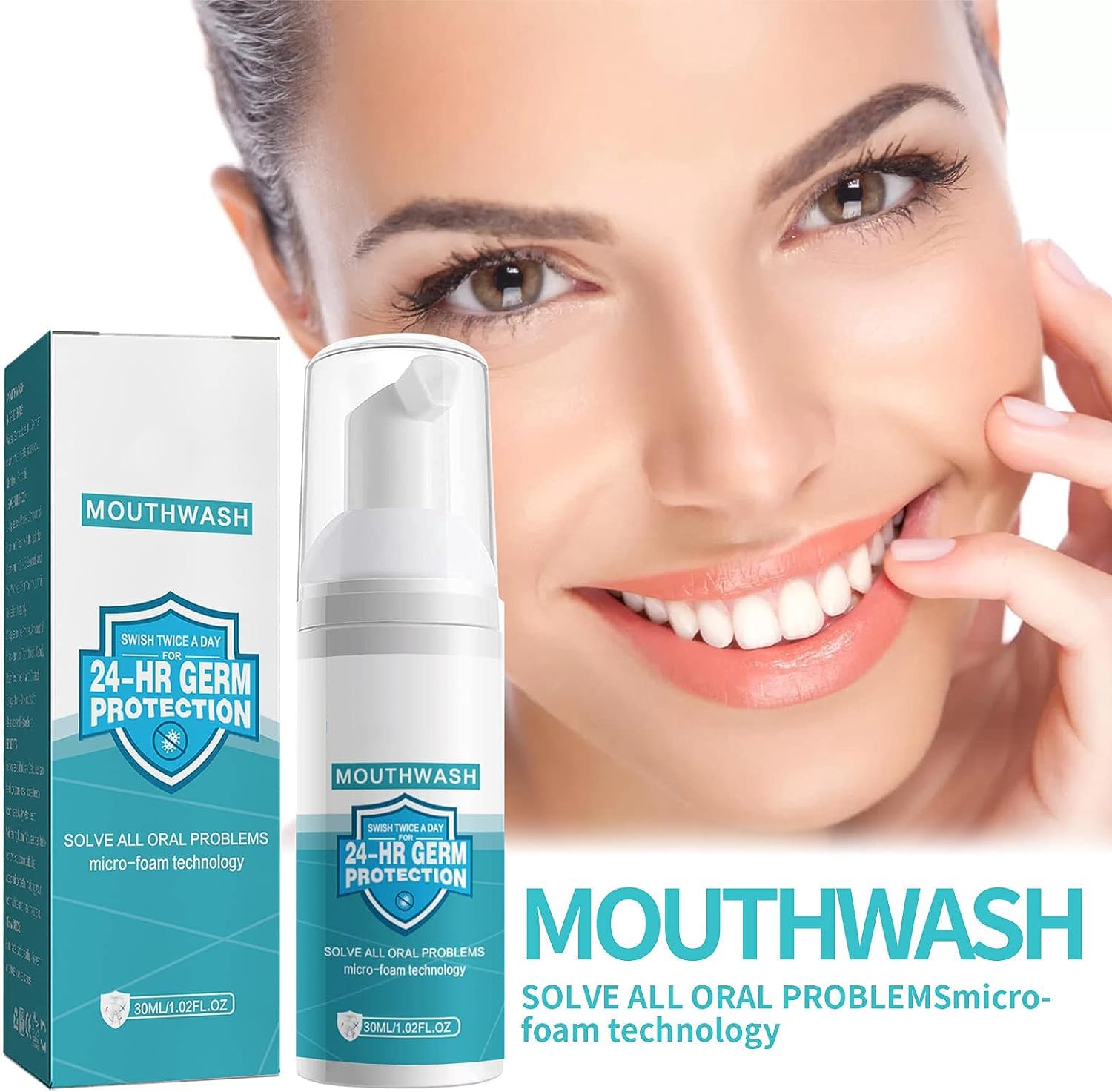 Foam Toothpaste,Whitening Toothpaste,Ultra-fine Mousse Foam Deeply Cleaning Gums,for Deep Cleaning of Gums, Stain Removal & Fresh Breath(2 x 30ml)
